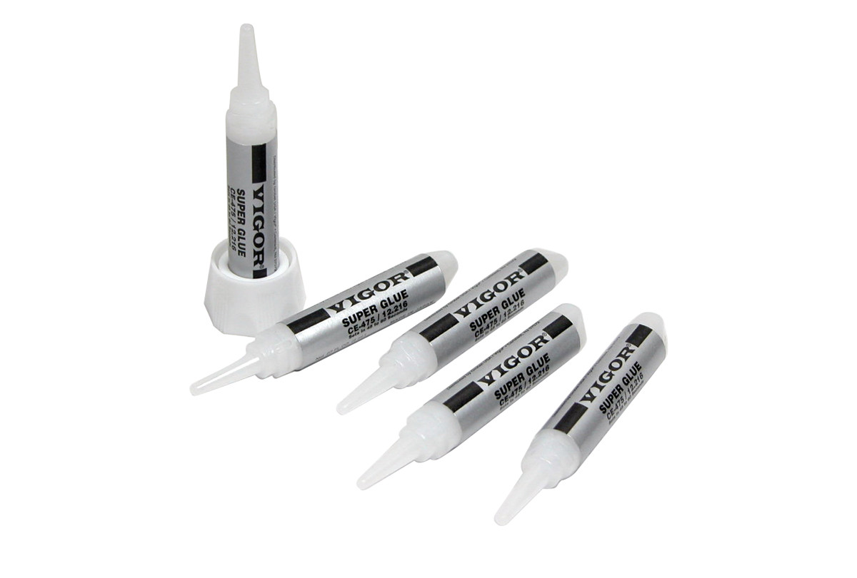 Vigor Super Glue 40/60 Series, 2 Gram Tube, Pack of 5, Item No. 12.216 ...