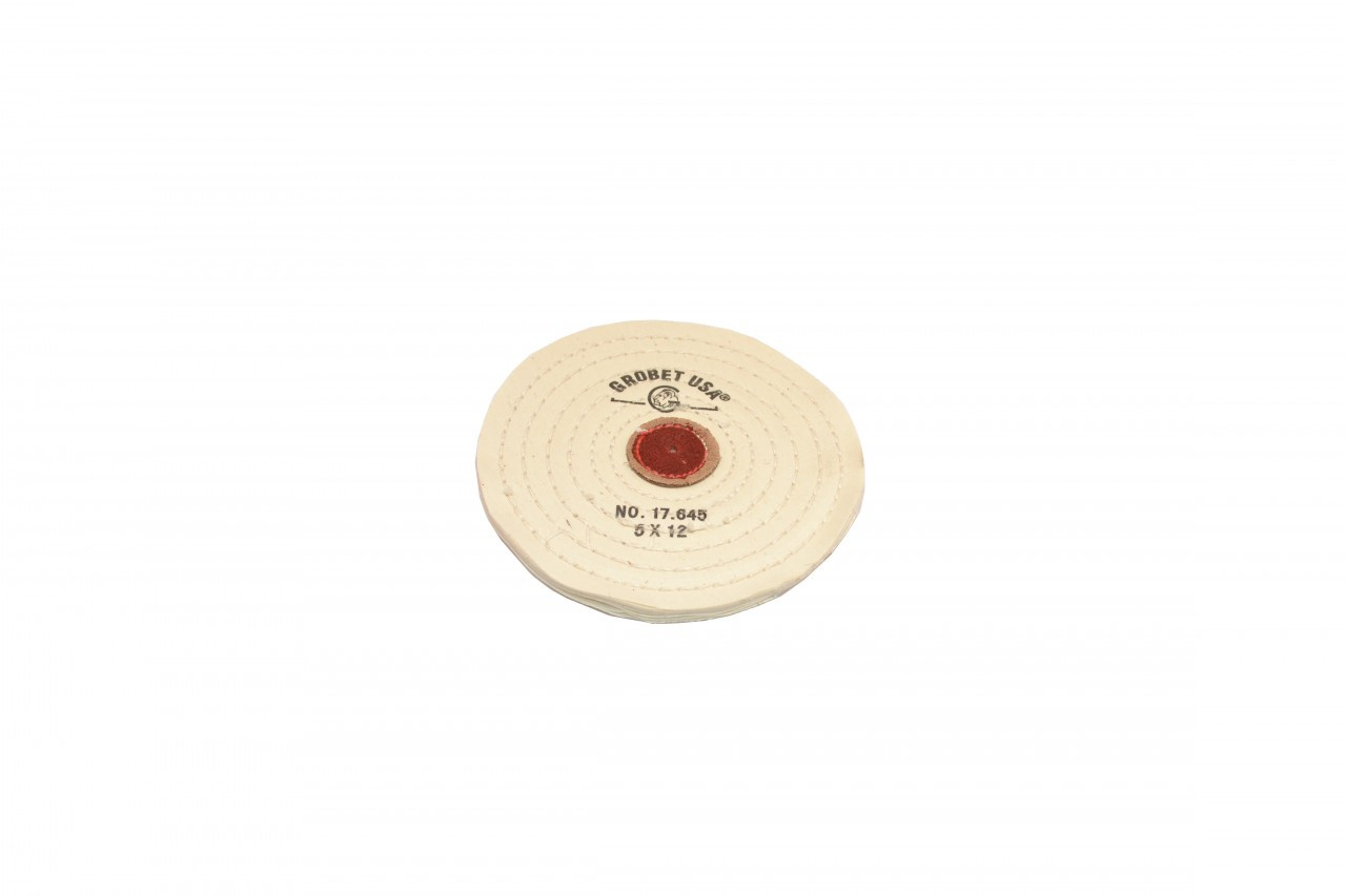 Finex Muslin Buff, 5" x 12 Ply, Knife Edge, Item No. 17.645 - Grobet ...