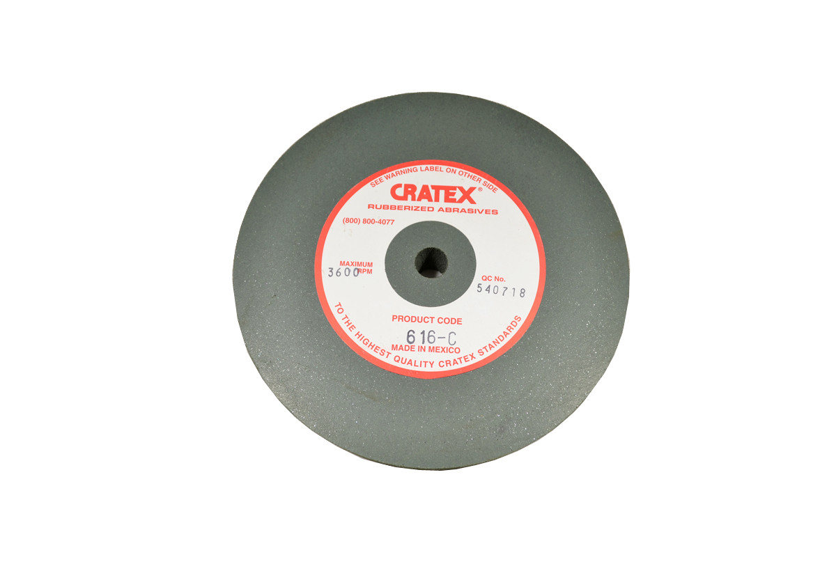 Cratex Wheel, 6" x 1", Medium Grit, 1/2" Arbor Hole, Item No. 10.97802 ...