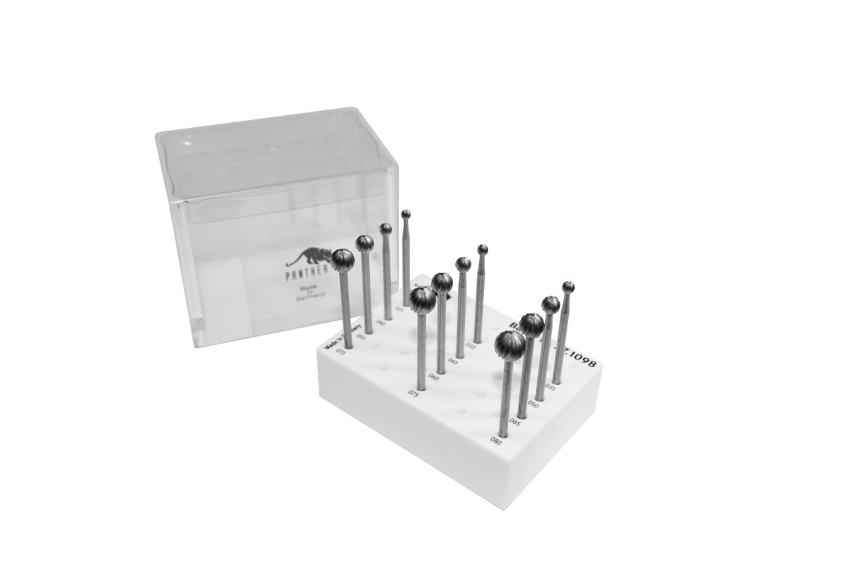 Panther Burs, Set of 12, Ball, Fig 1, Item No. 77.1098 - Grobet USA ...