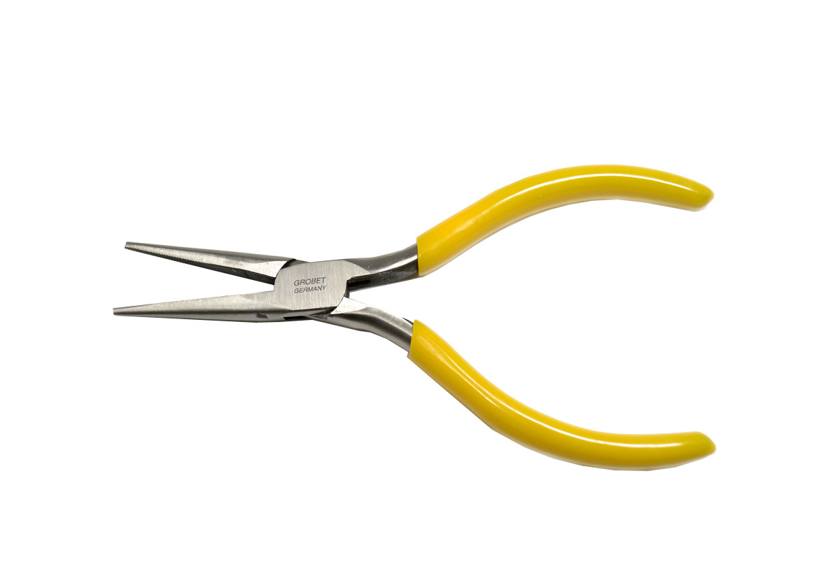 Long Chain Nose Pliers, Serrated 6", Item No. 46.112 - Grobet USA ...