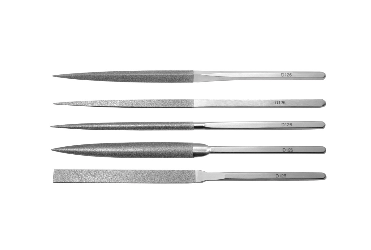 5 Piece Ergo Grip Diamond File Set, Item No. 33.852 - Grobet USA ...