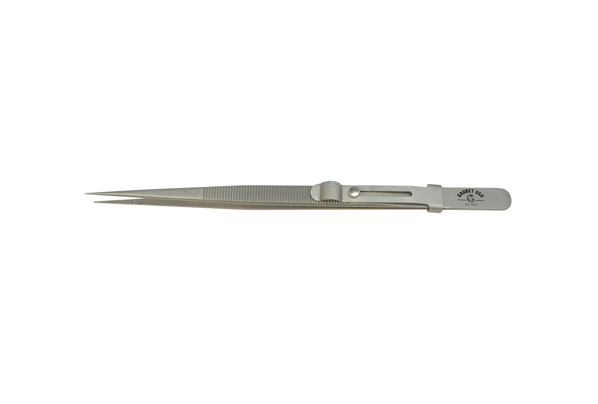 Matt Finish Stainless Steel Diamond Tweezer with Slide Lock - Extra ...