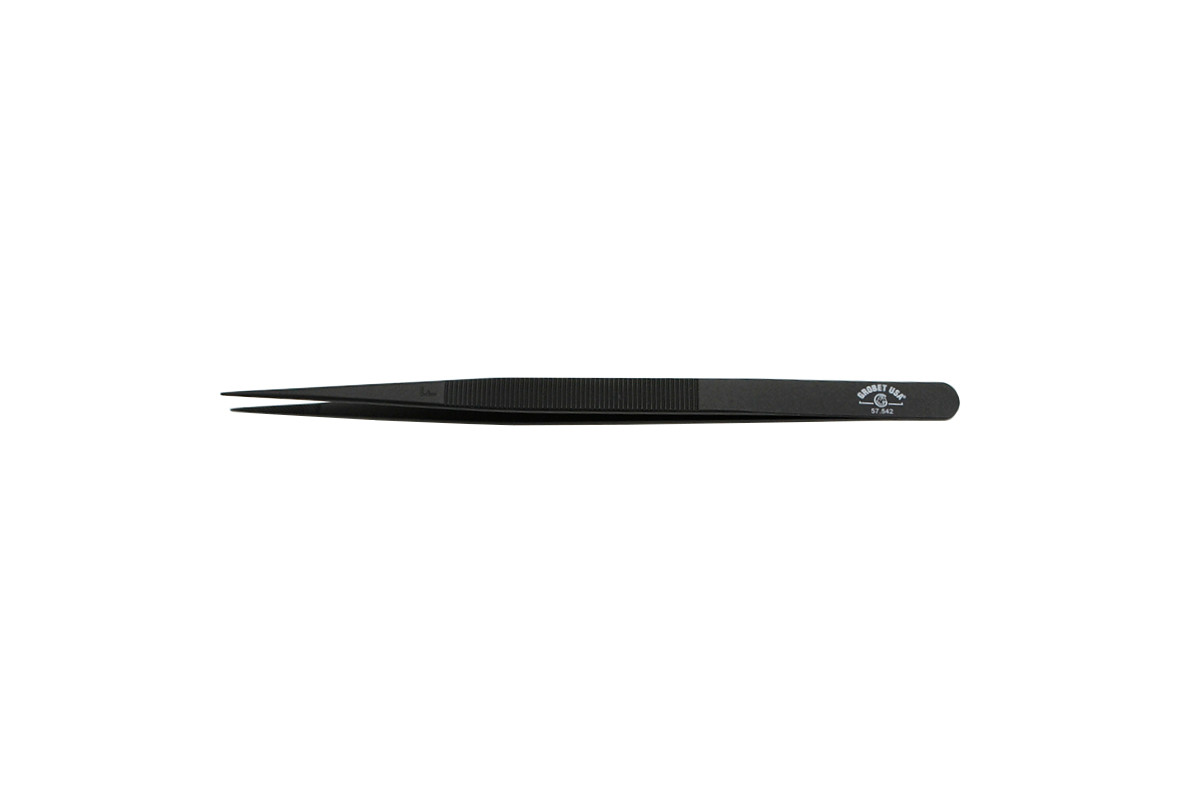 Black Finish Stainless Steel Diamond Tweezers - Fine Point, Item No. 57 ...